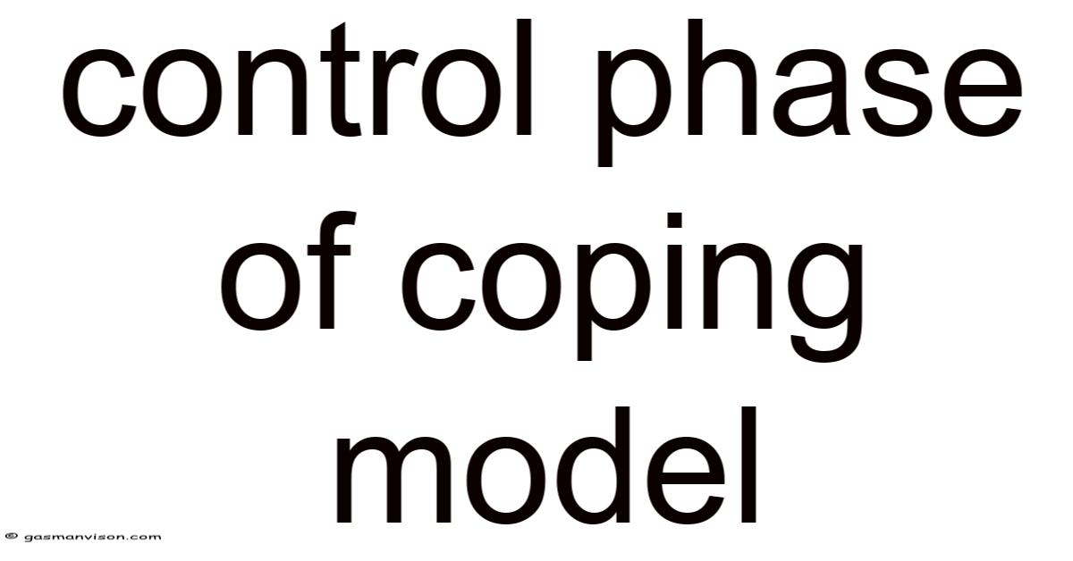 Control Phase Of Coping Model